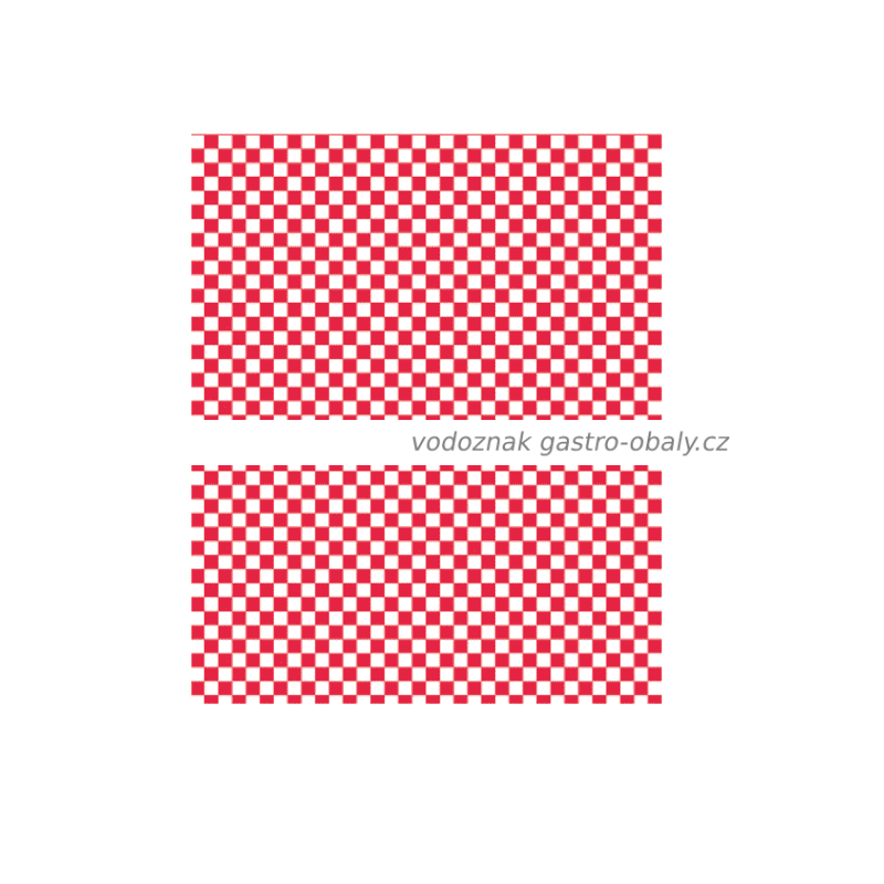 Papír potravinářský/přířez červeno-bílý, nepromastitelný 28x34cm ...